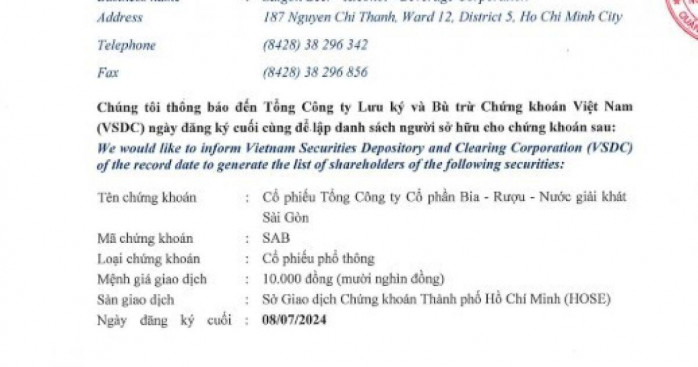 Người Thái thu về hơn 10.600 tỷ đồng cổ tức sau 7 năm thâu tóm SAB