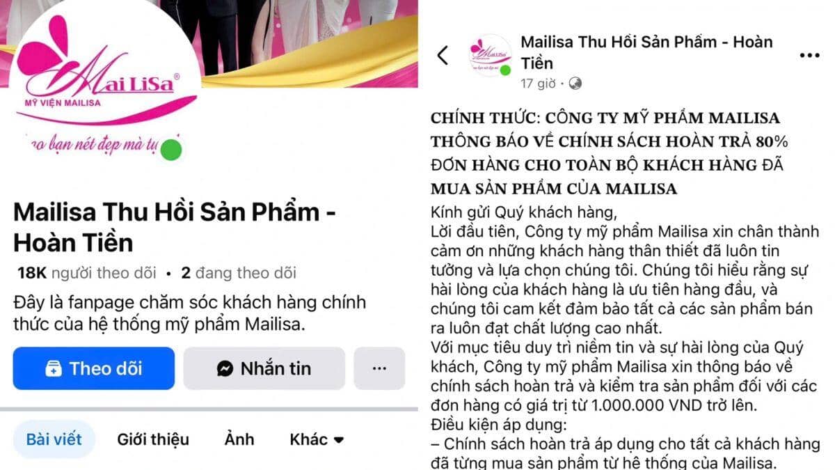 Rộ thông tin Mailisa "hoàn tiền, thu hồi": Khách suýt sập bẫy lừa tinh vi